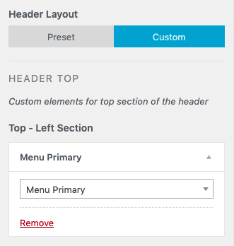 Setting Up Menus – Goya